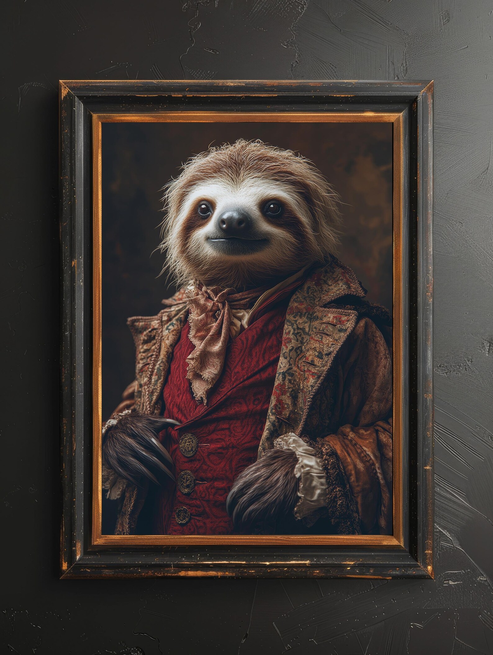 Dark Academia Sloth Victorian Vintage Photography Animal Art, Gothic ...