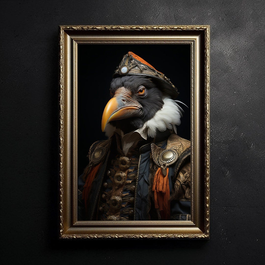 Dark Academia Wall Decor, Academic Bird, Victorian Art, Vintage Gothic ...