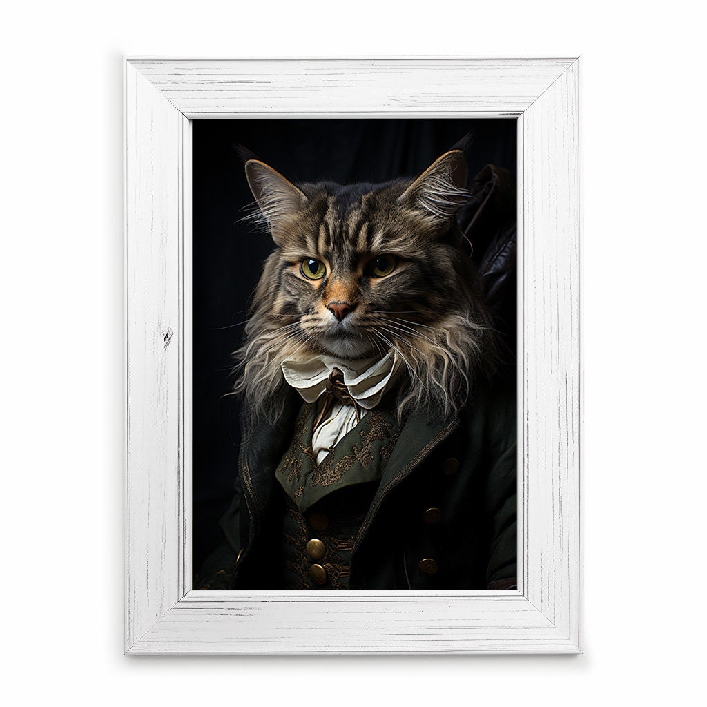 Academic Kitty, Cat Poster, Vintage Poster, Art Poster Print, Dark ...