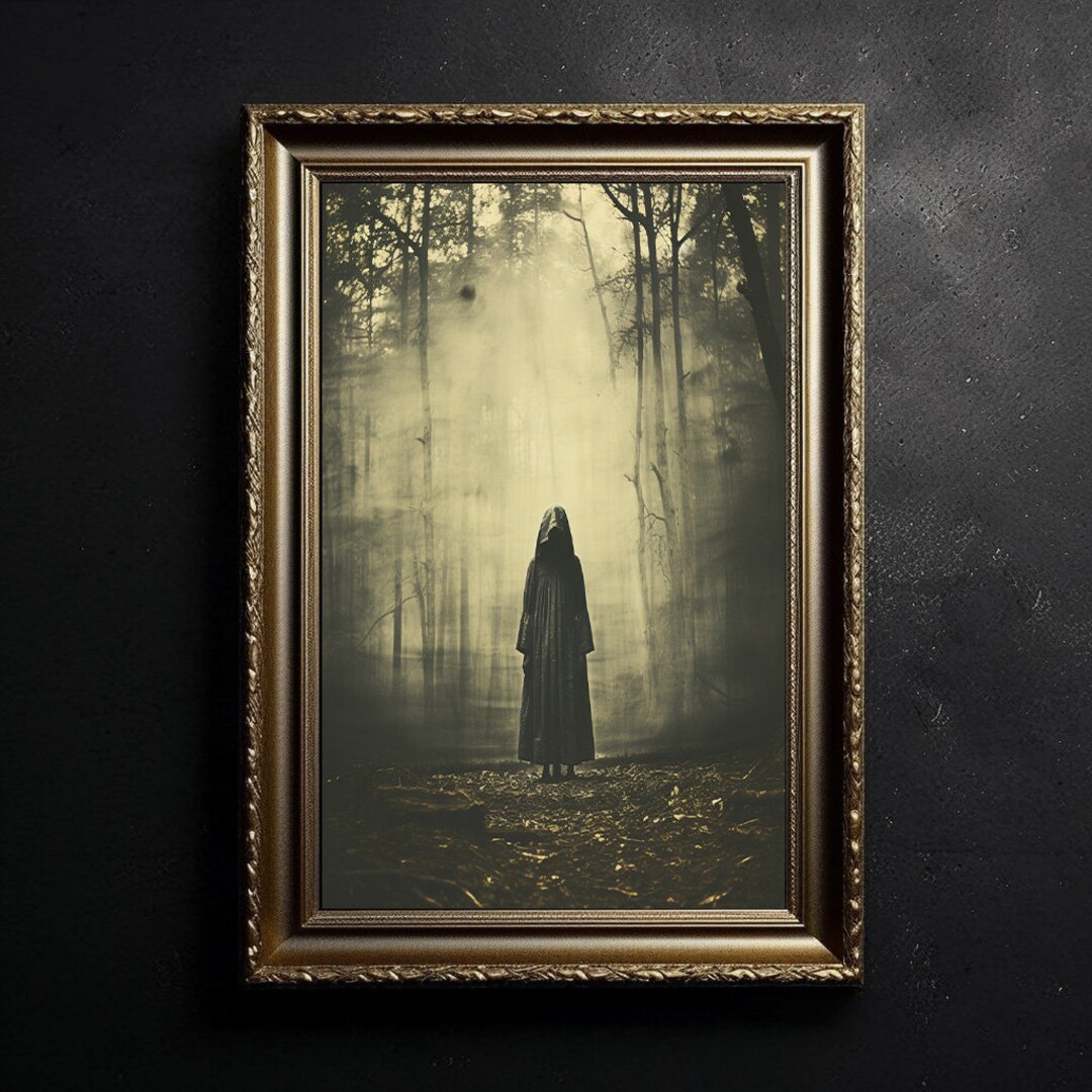 Three Legged Witch in the Forest, Witchy Decor, Dark Academia, Vintage ...
