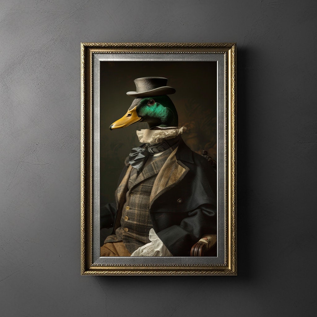 PRINTABLE Duck Art Vintage Photography Animal Art Victorian Duck Art ...