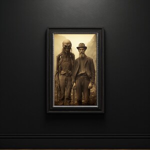 Vintage Alien Art, Dark Academia Cowboy, Wild West, Vintage, Dark Art ...