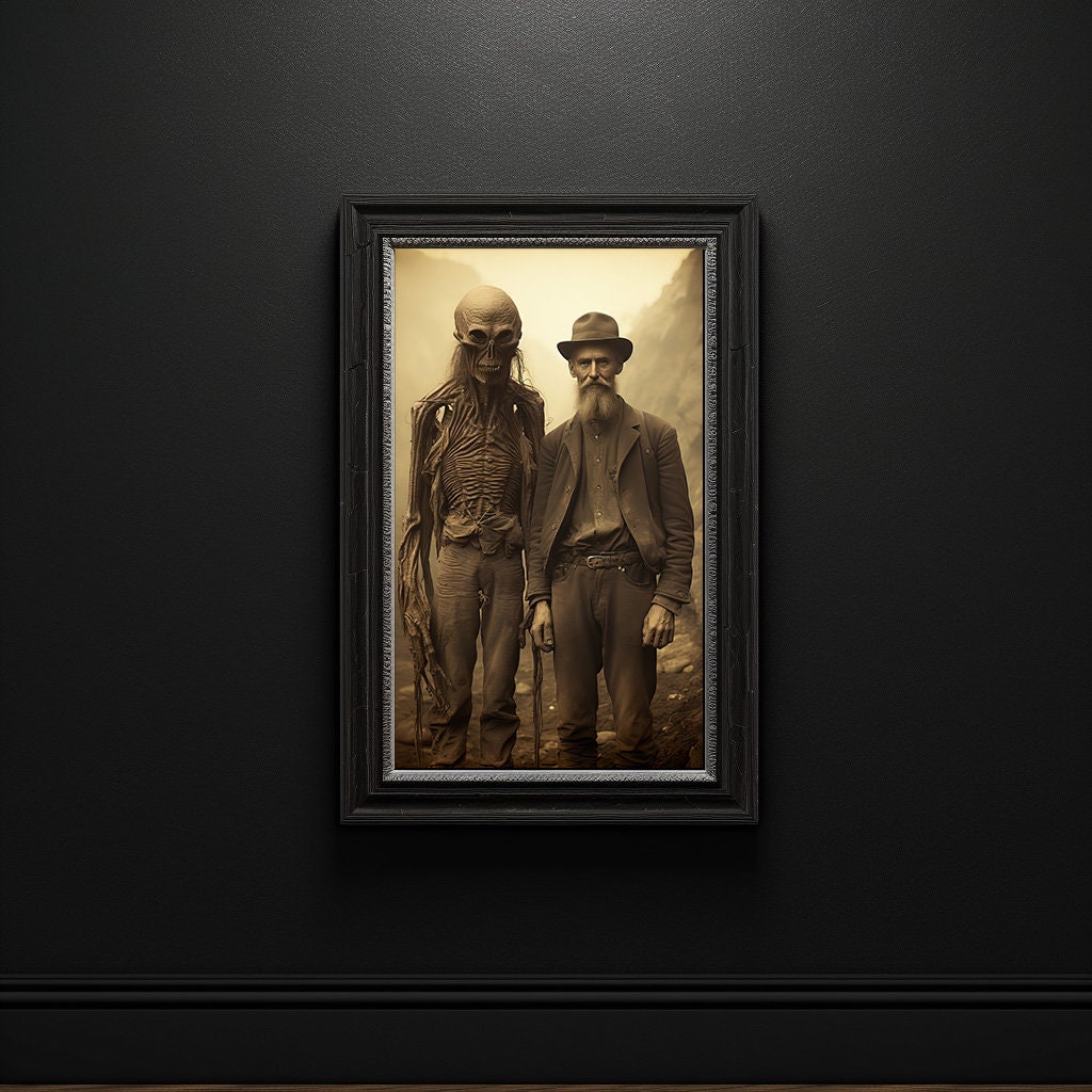 Vintage Alien Art, Dark Academia Cowboy, Wild West, Vintage, Dark Art ...