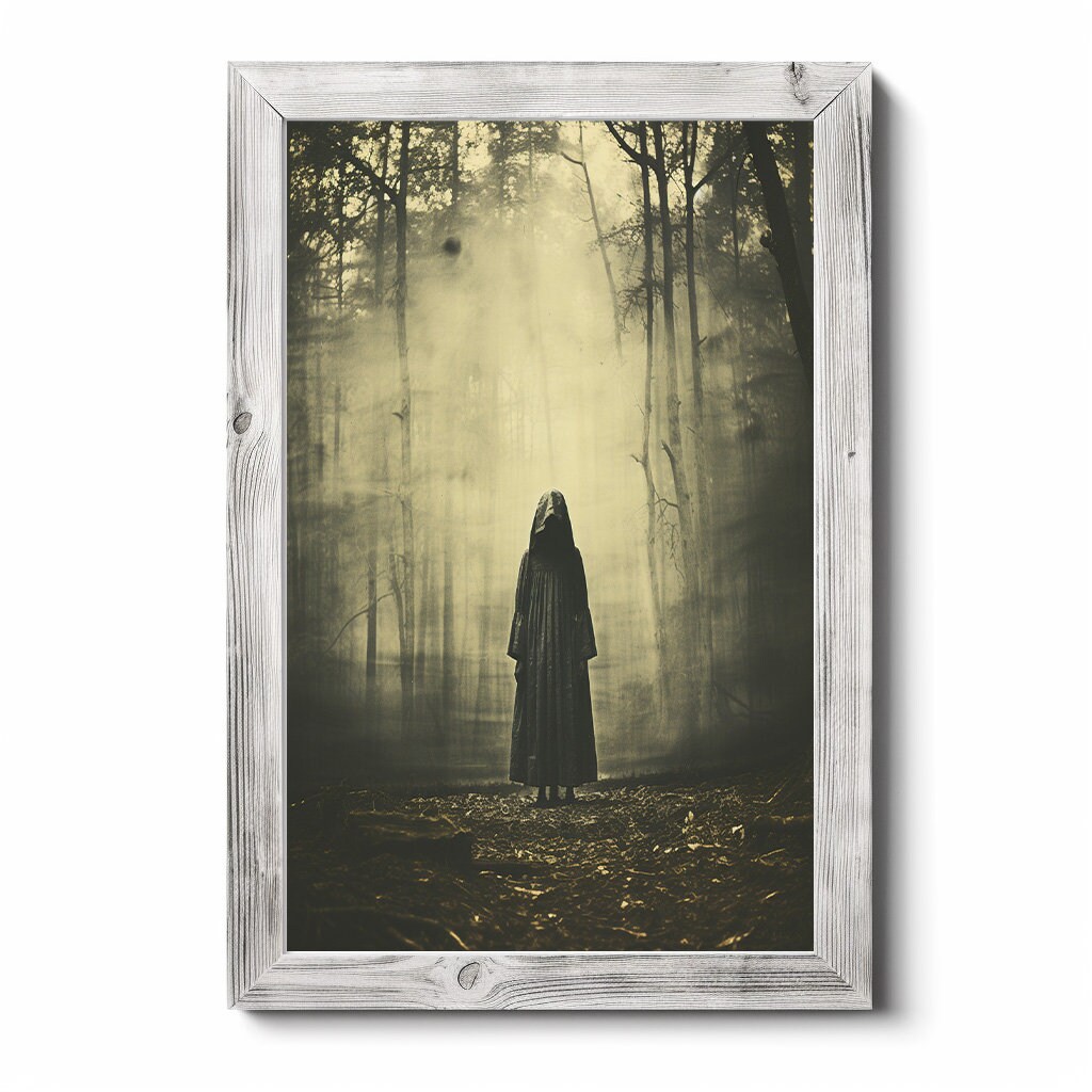 Three Legged Witch in the Forest, Witchy Decor, Dark Academia, Vintage ...