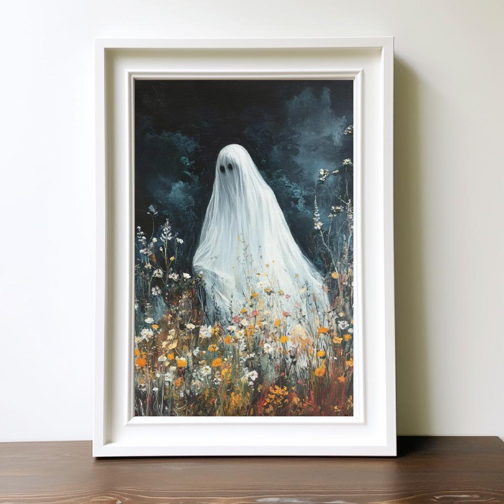 PRINTABLE Dark Academia Botanical Ghost Painted Ghost Wall Art Vintage ...