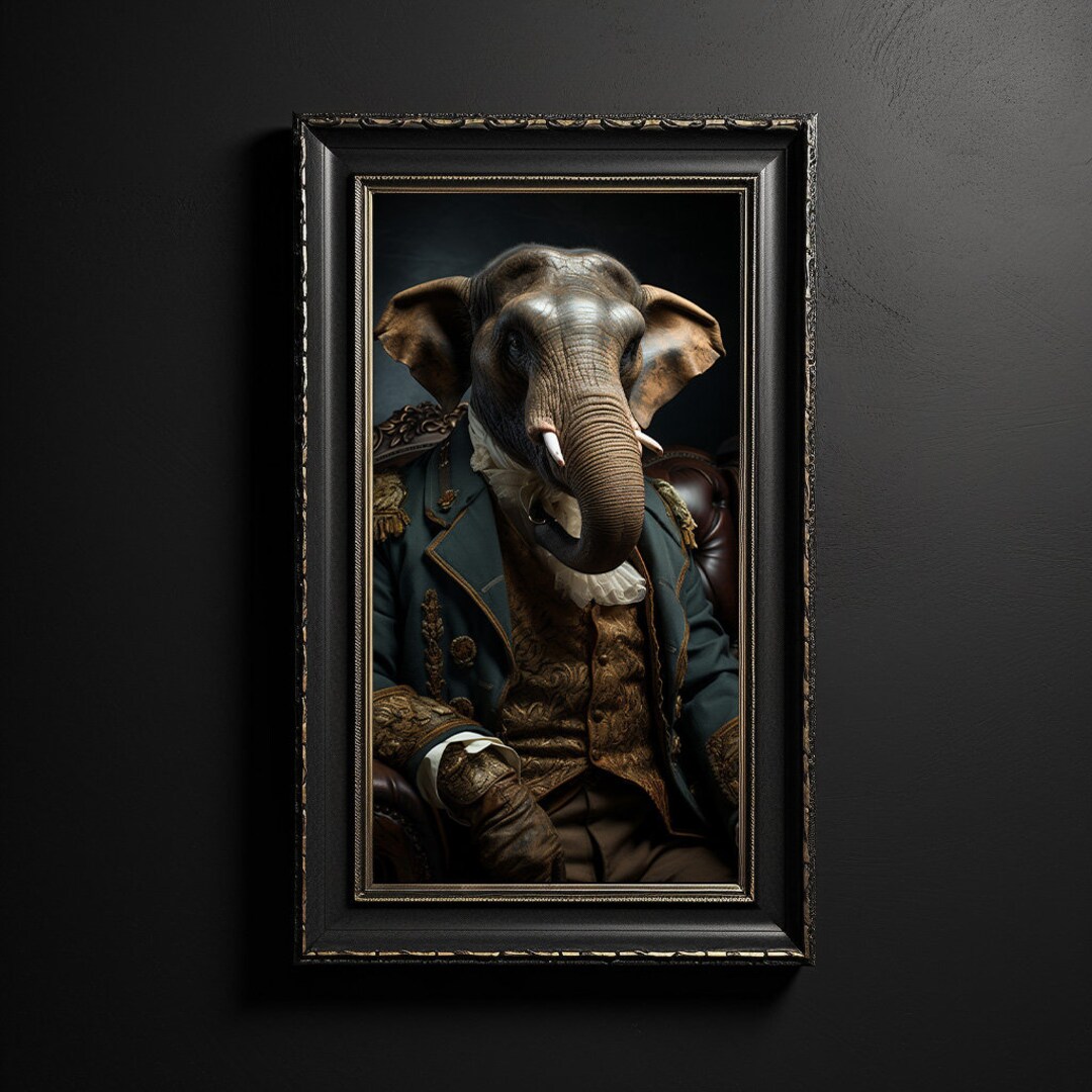 Victorian Elephant Dark Academia Vintage Photography Animal - Etsy