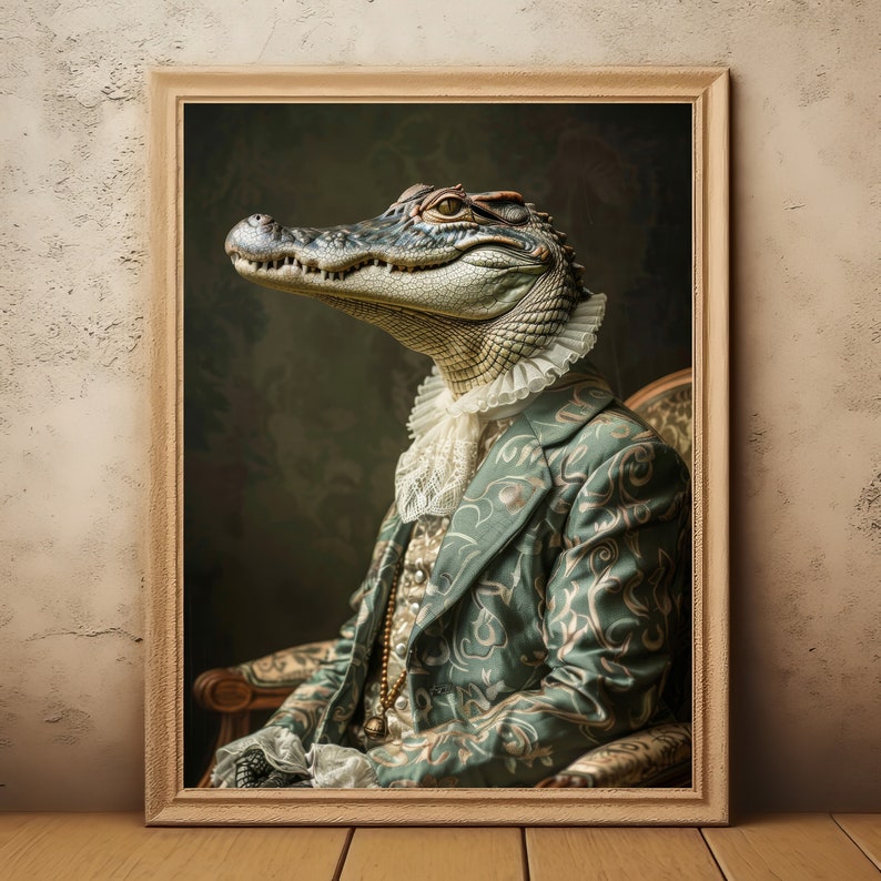 Victorian Gator, Dark Academia, Vintage Photography, Animal Art Vintage ...
