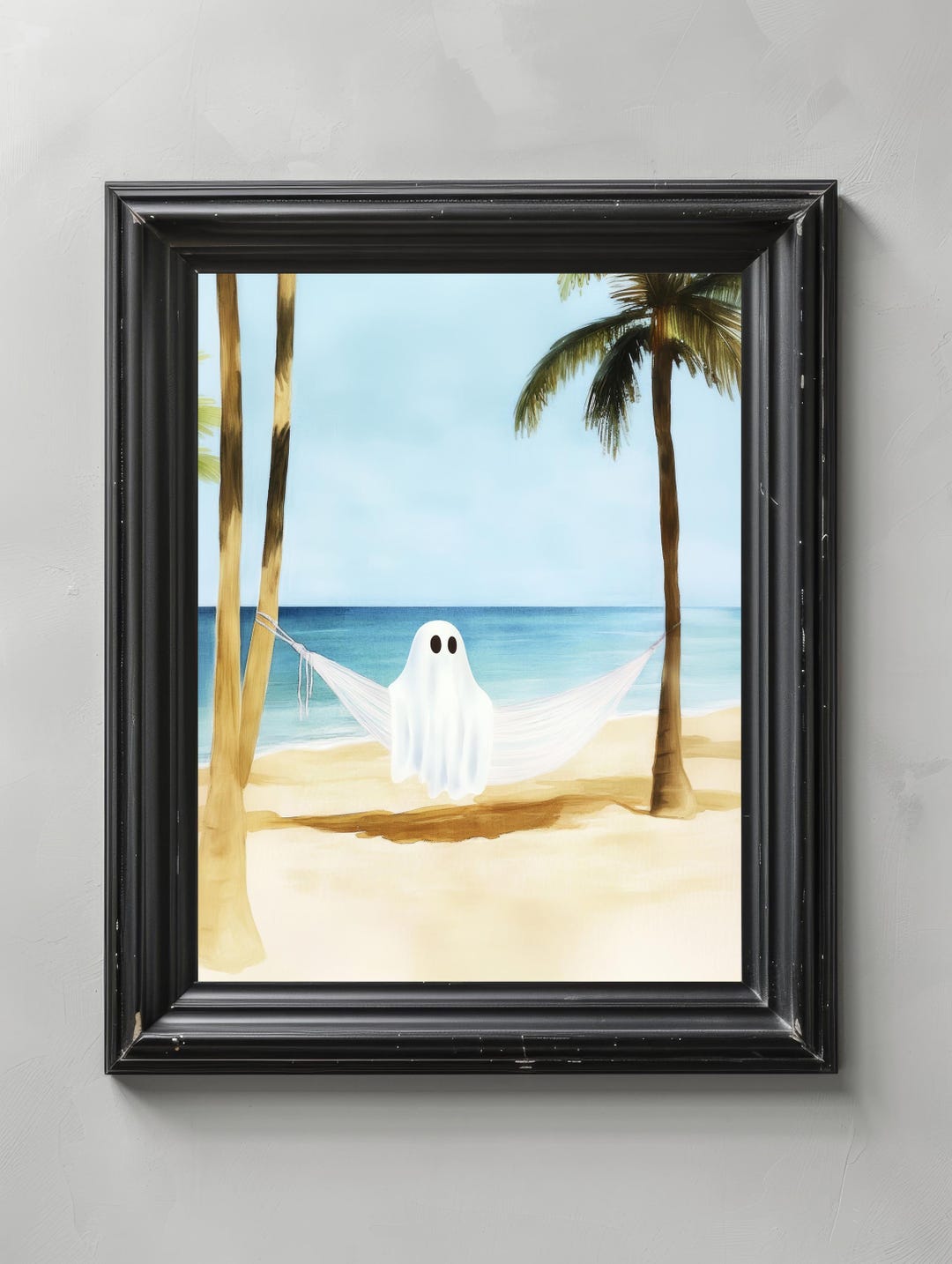 PRINTABLE Coastal Wall Art Beach House Ghost Print Wall Art Halloween ...