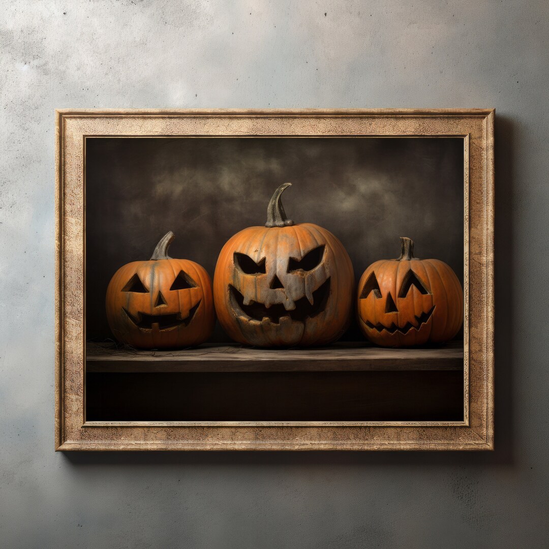 Printable Halloween Pumpkin Decor Halloween Fall Decor Dark Academia ...