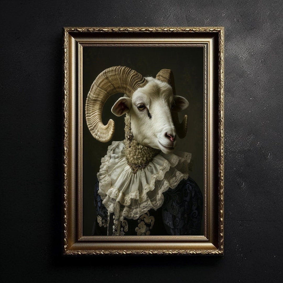 Victorian Princess Ram, Dark Academia, Vintage Photography, Animal Art ...