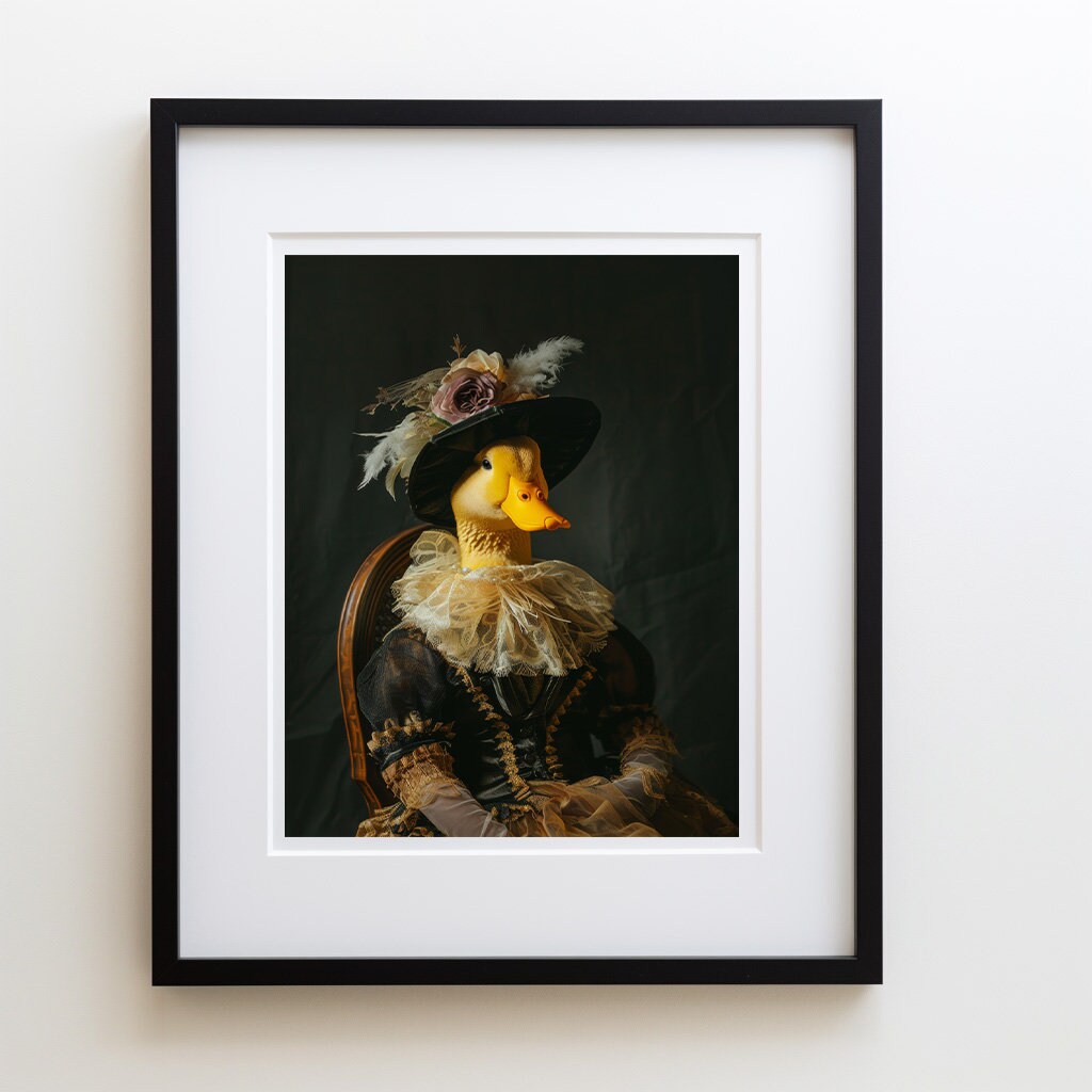PRINTABLE Duck Princess, Vintage Photography, Animal Art, Victorian ...