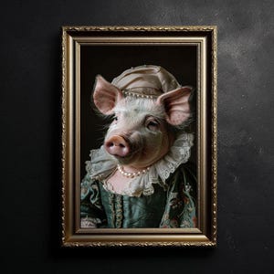 Victorian Princess Pig, Dark Academia, Victorian Photography, Animal ...