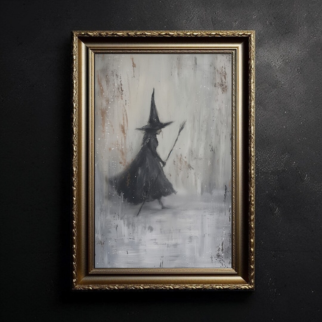 PRINTABLE Painted Witch Print Vintage Poster Art Poster Print Dark ...