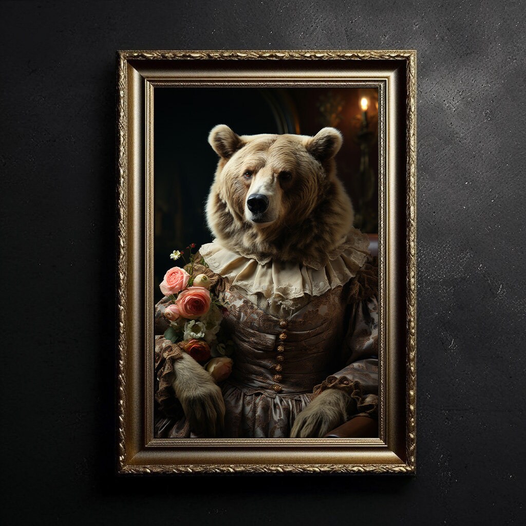 Victorian Princess Bear, Dark Academia, Vintage Photography, Animal Art ...