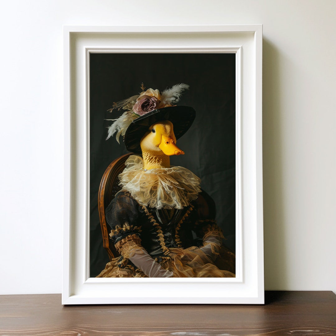 PRINTABLE Duck Princess, Vintage Photography, Animal Art, Victorian ...