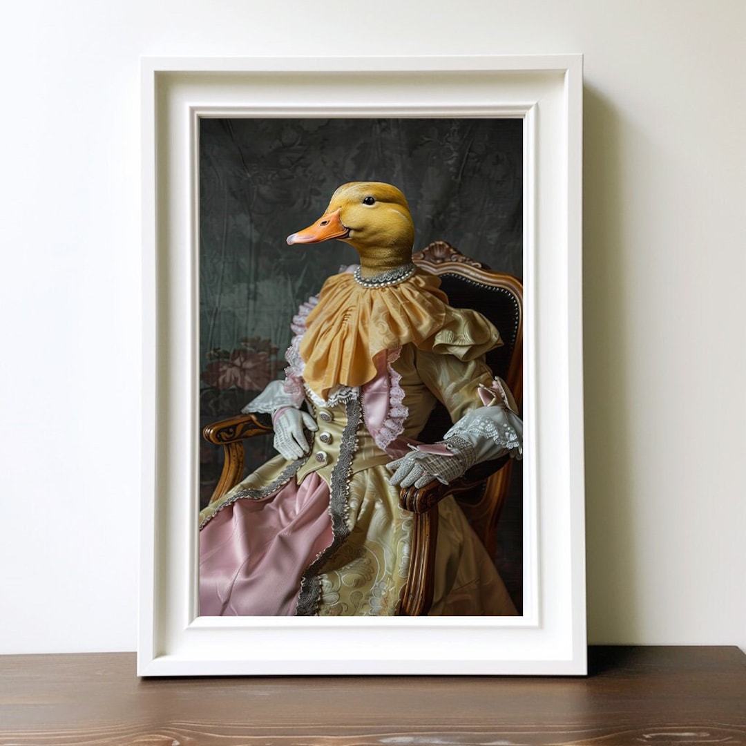 PRINTABLE Duck Princess Vintage Photography Animal Art Victorian Duck ...
