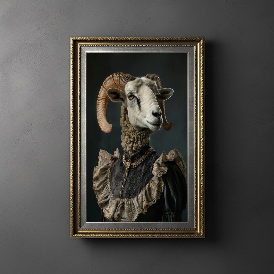 Victorian Princess Ram, Dark Academia, Vintage Photography, Animal Art ...