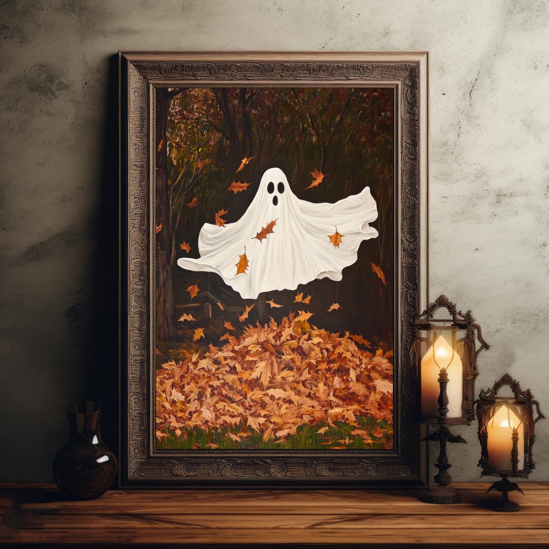 PRINTABLE Ghost Autumn Print Halloween Poster Print Dark Academia Home ...