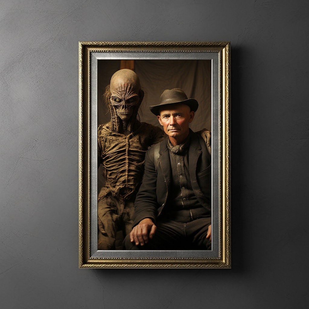 Vintage Alien, Dark Academia Cowboy, Wild West, Vintage, Dark Art ...