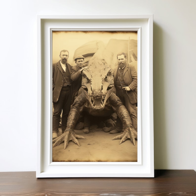 Dragon Cowboys, Vintage Photography, Art Poster Print, Dark Academia ...