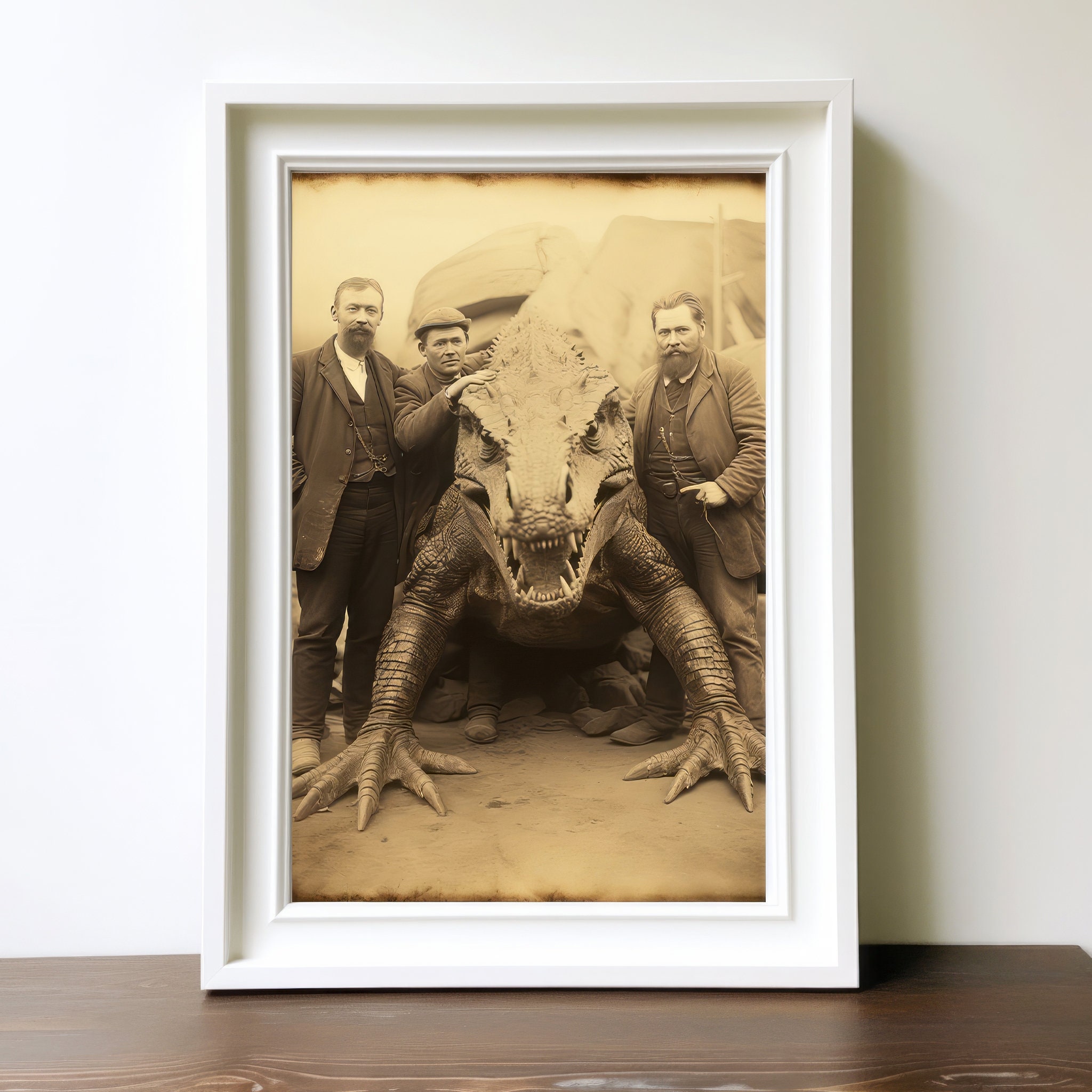 Dragon Cowboys, Vintage Photography, Art Poster Print, Dark Academia ...