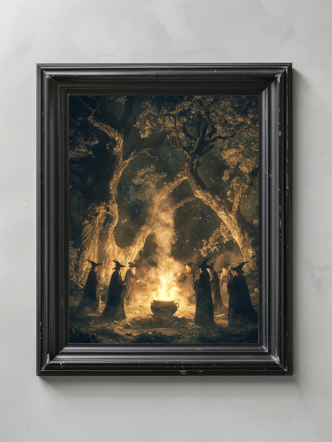 Vintage Gothic Witches Brew Potion Cauldron Wall Art Print, Mythical ...