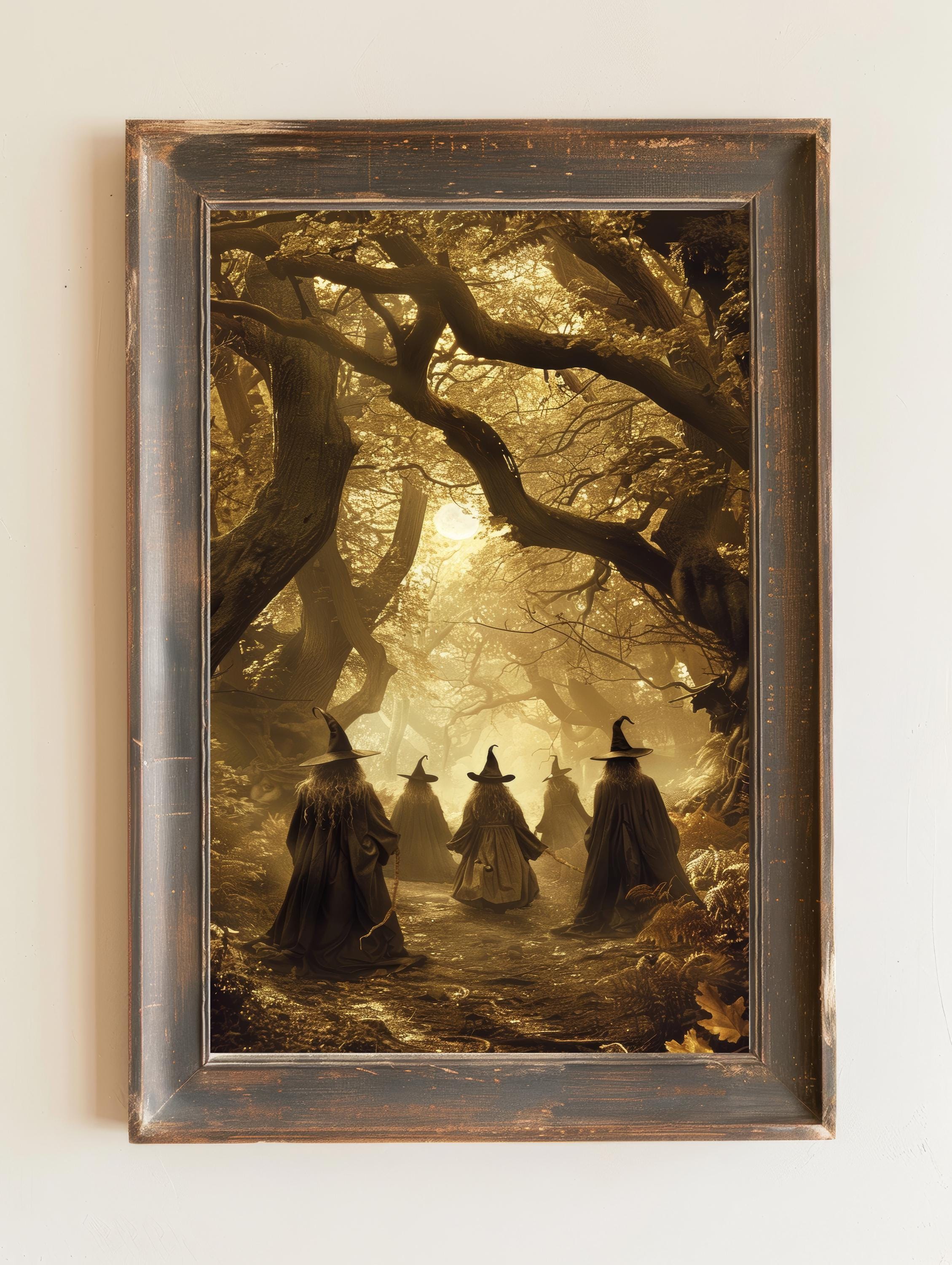 PRINTABLE Witch Art Decor Vintage Gothic Witches in the Enchanted ...