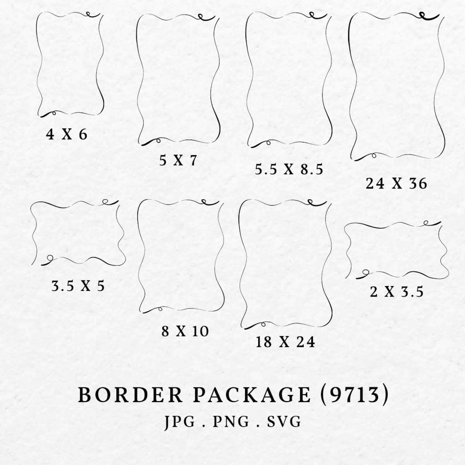 Scribble Border Frame Illustration Package Bundle SVG PNG Hand Drawn ...