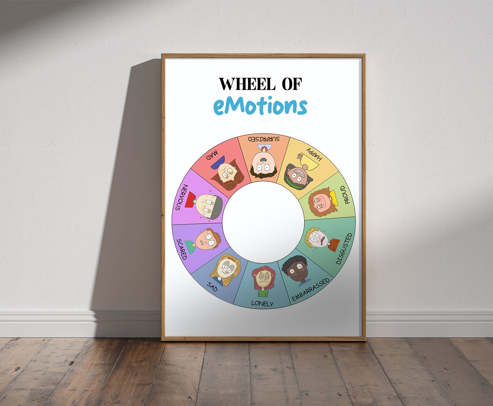 Wheel of Emotions Feelings Wheel Poster for Kids Feel Wheel - Etsy