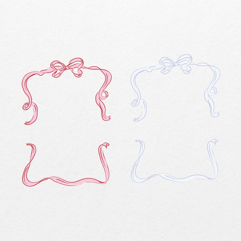 Bows Frame Border Illustration SVG PNG Bundle - Colorful Frame for Baby ...