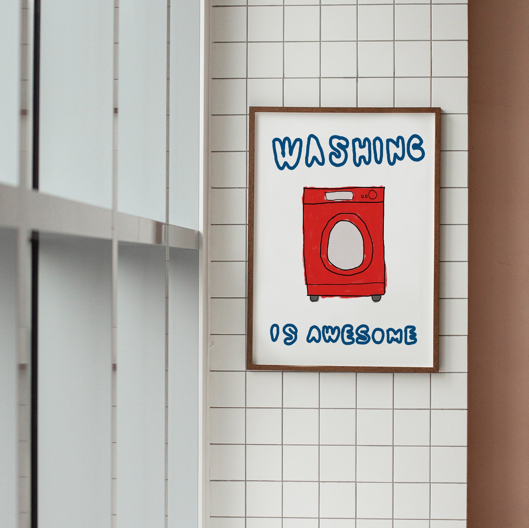 Washing is Awesome Washing Machine Poster Washing Wall Art - Etsy