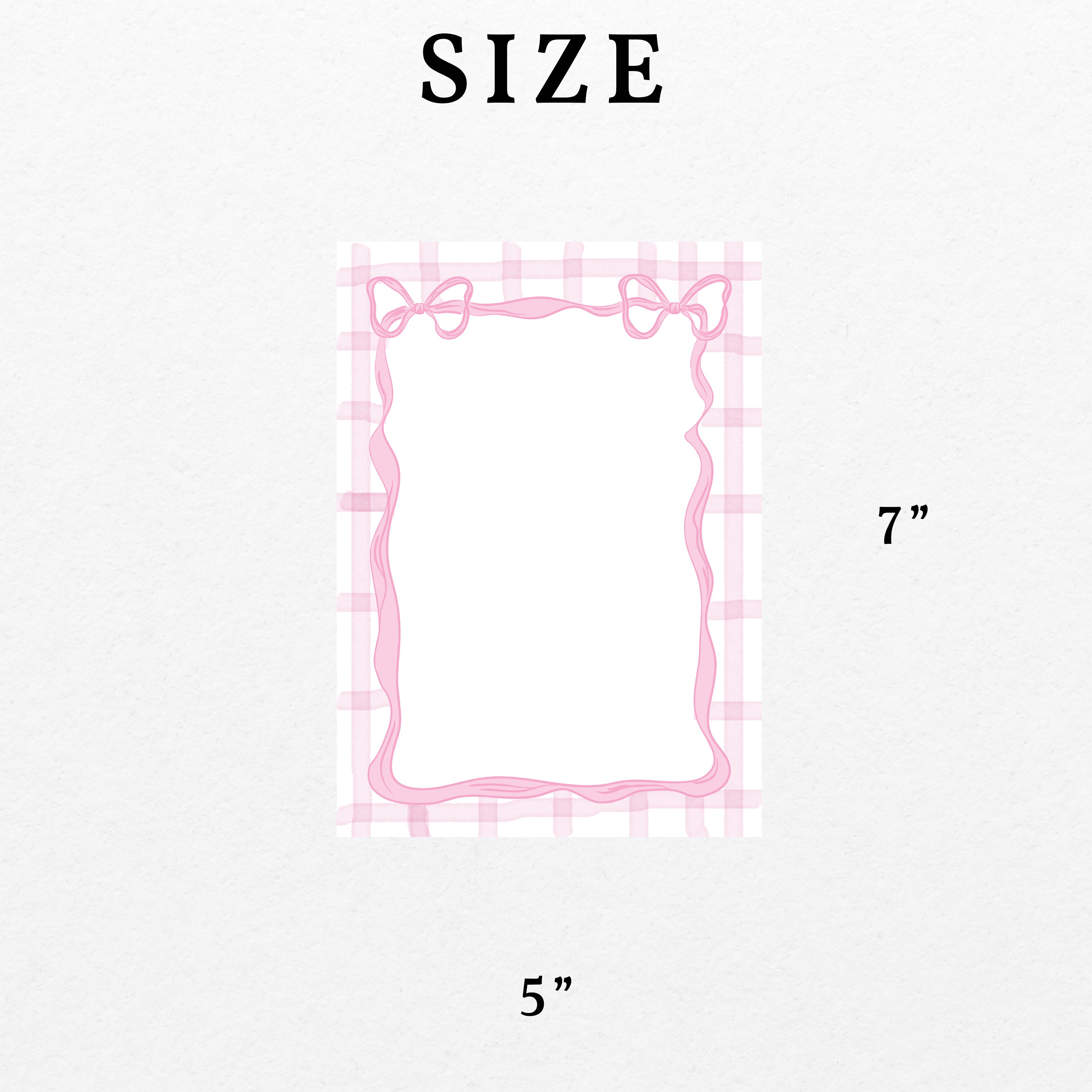 Watercolor Bow Checkered Border Frame Illustration Bundle SVG PNG Hand ...