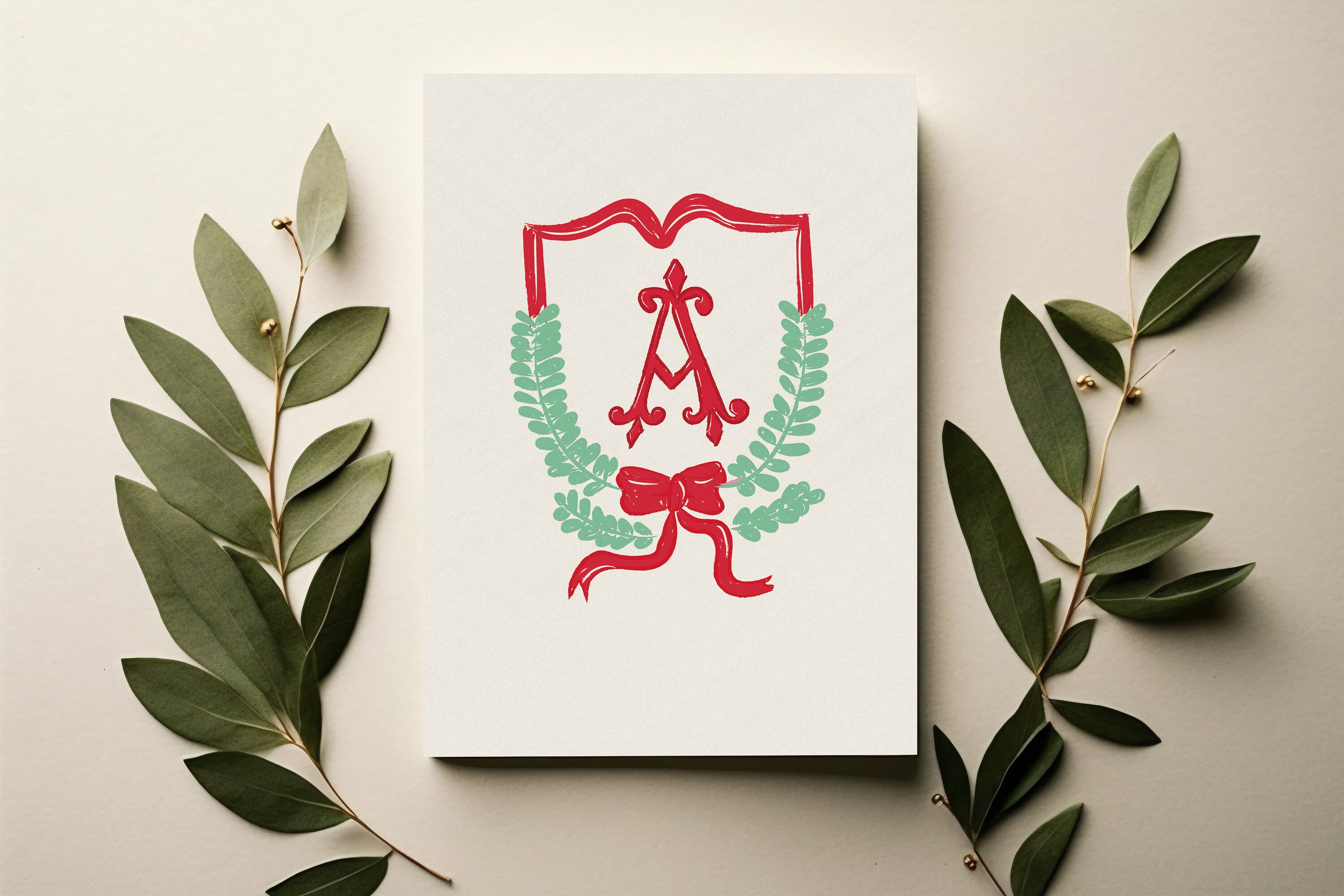 Wedding Monogram SVG PNG Bundle Hand Drawn Alphabet Vintage Red ...