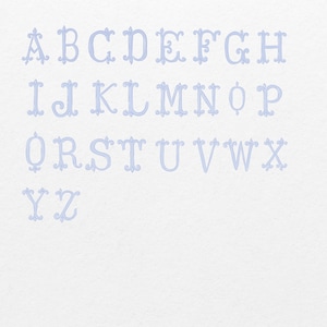 Wedding Monogram Alphabet – Hand-drawn Baby Blue Letters (SVG, PNG) - Etsy