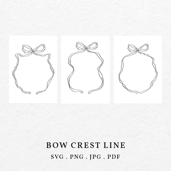 Hand Drawn Bow Frame Vector - Etsy