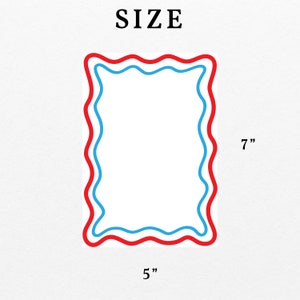 Colorful Wavy Border Frame Illustration Bundle (SVG, PNG) - Etsy