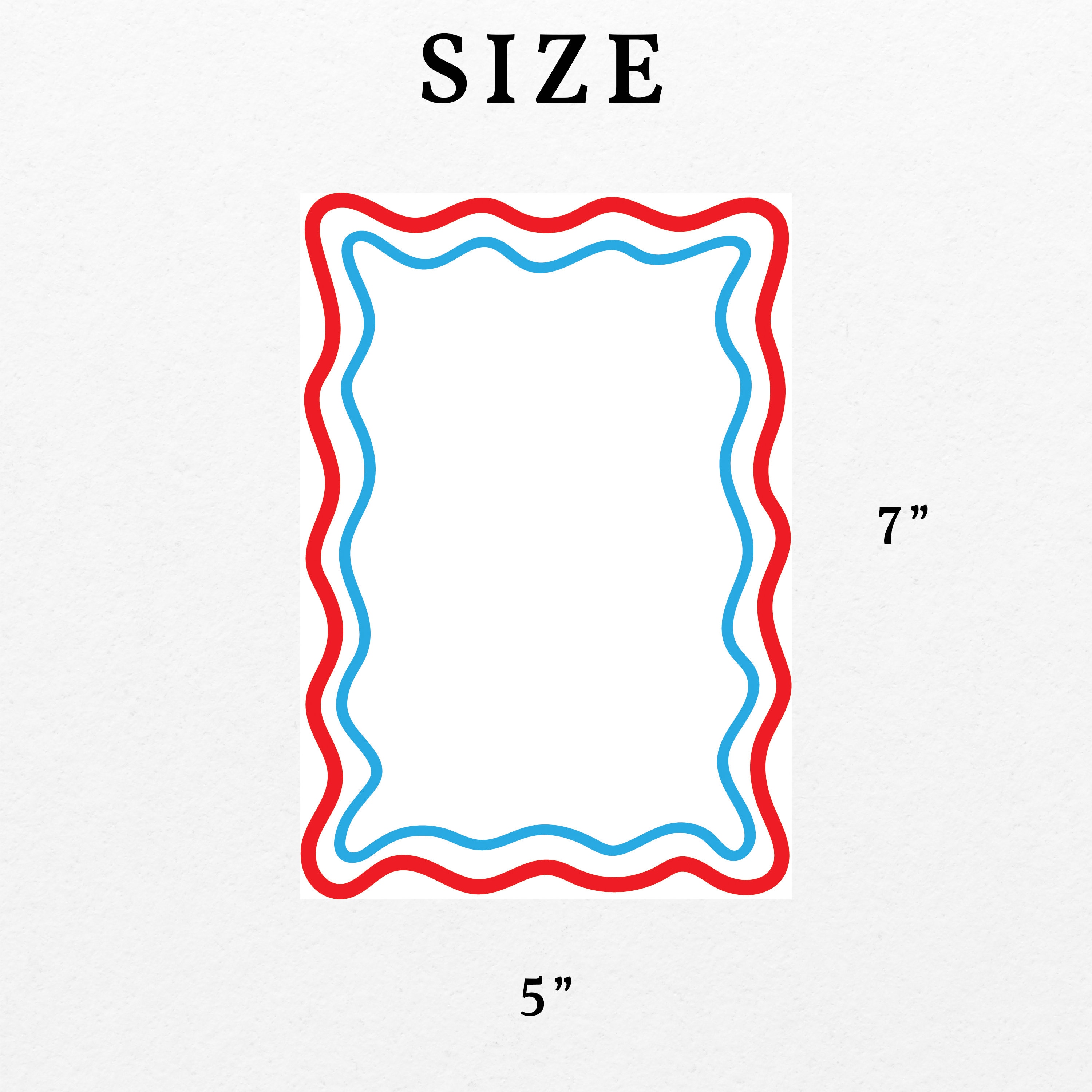 Colorful Wavy Border Frame Illustration Bundle (SVG, PNG) - Etsy