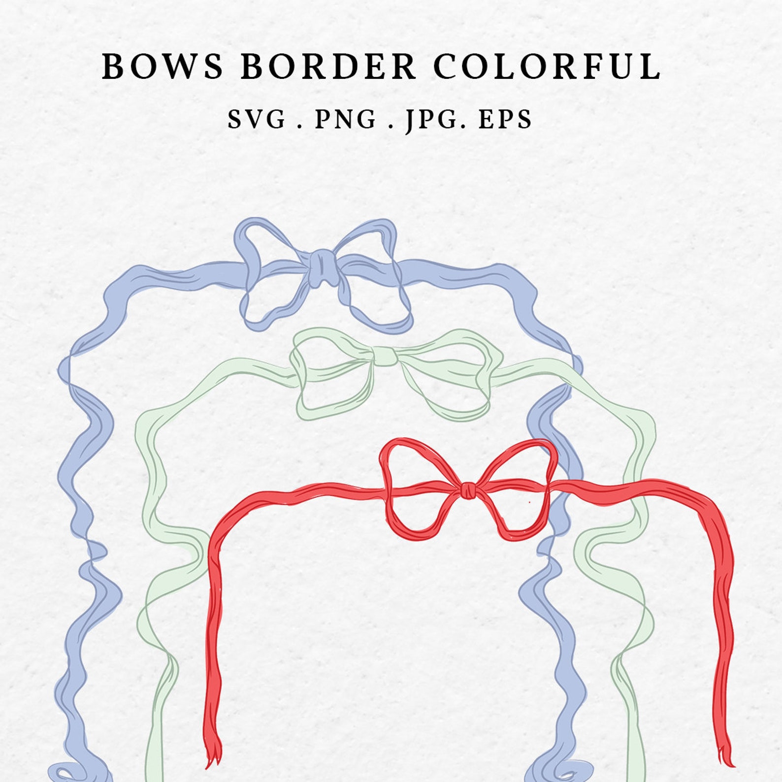 Hand Drawn Bows Border Frames Illustration SVG PNG Wedding Invitation ...