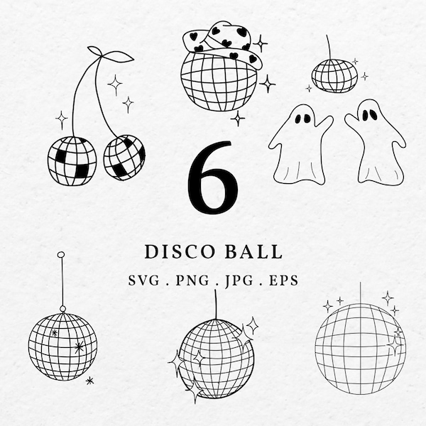 Disco Ball Line Drawing - Etsy