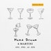 Dirty & Espresso Martini Illustration SVG PNG Hand Drawn - Etsy