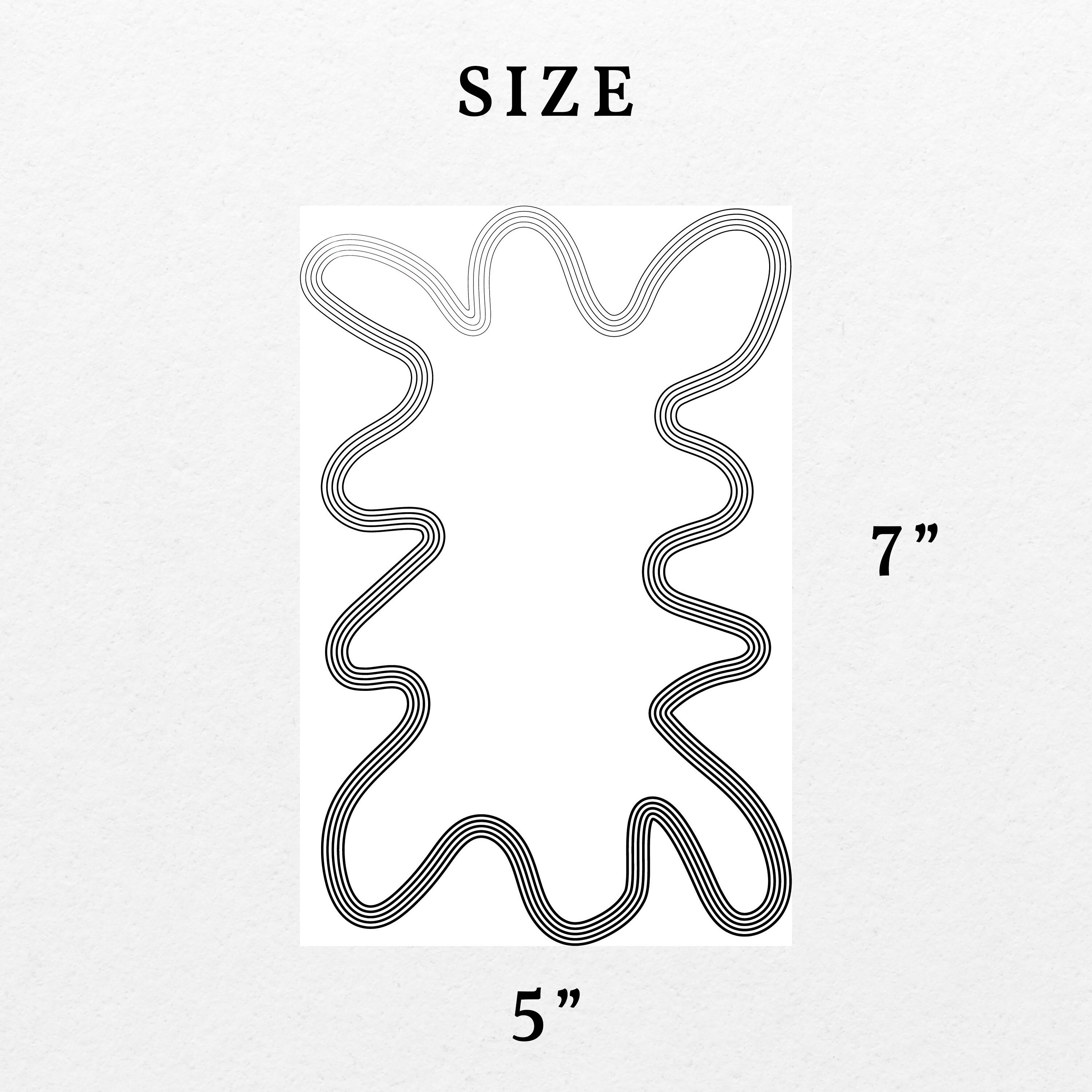 Wavy Scalloped Lines Border Frame Illustration SVG PNG - Hand Drawn ...