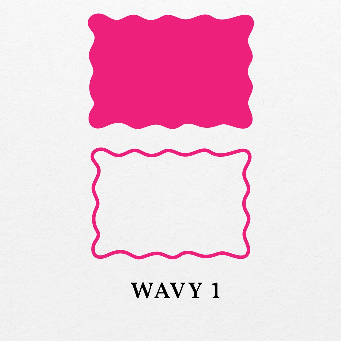 Wavy Border Table Place Card Template 5x3.5 SVG PNG - Wedding ...