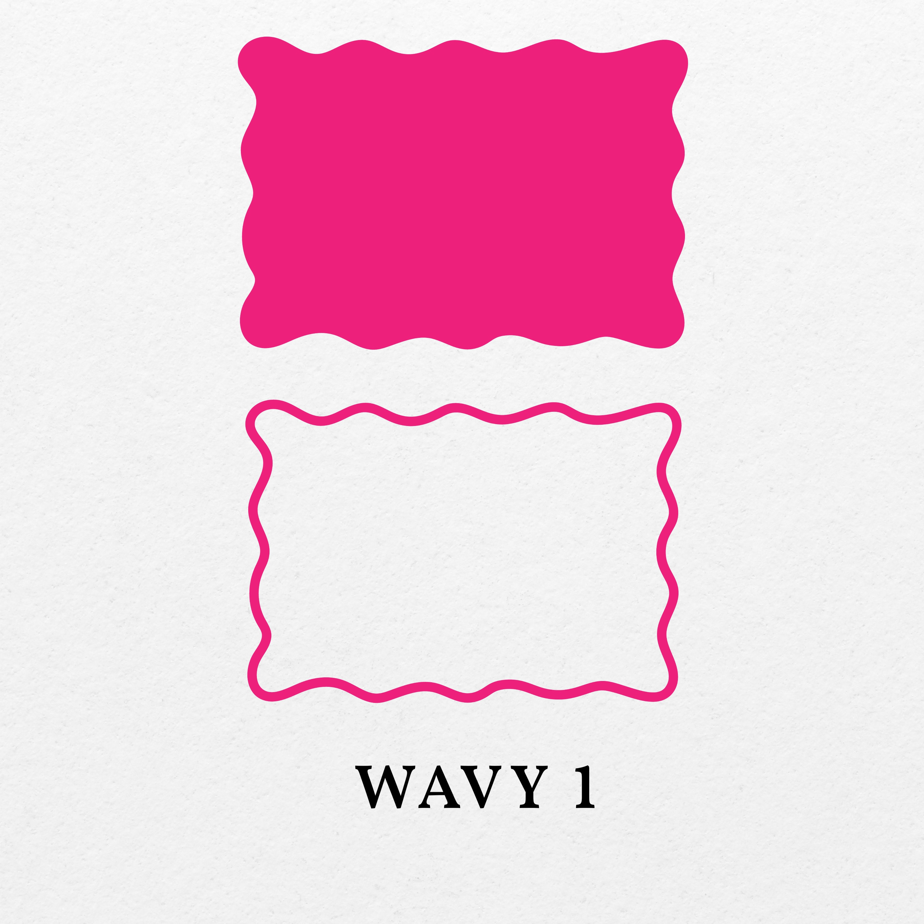 Wavy Border Table Place Card Template 5x3.5 SVG PNG Wedding Invitation ...