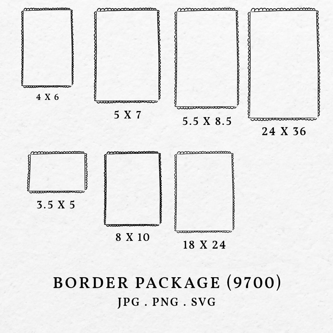 Hand Drawn Scribble Border Illustration Package SVG PNG - Whimsical ...