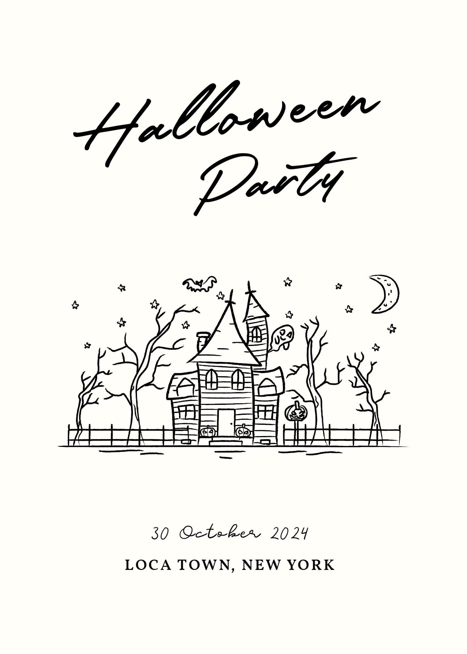 Ghost House Illustration – Halloween Spooky Doodle Clip Art (SVG, PNG ...