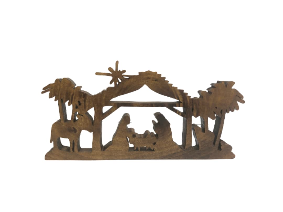 Nativity Scene Sign, Wooden Nativity Decor, Christmas Nativity Sign ...