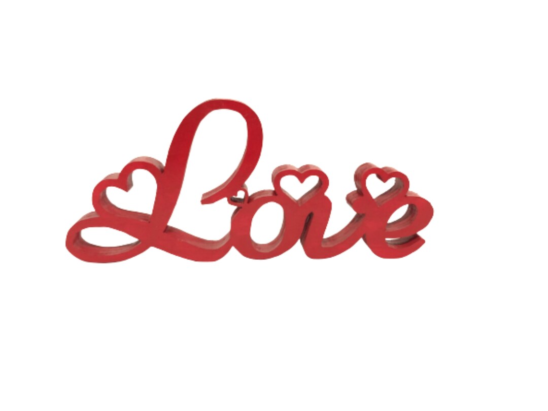 Love Sign, Love Sign for Table, Love Sign for Wedding, Love With Hearts ...