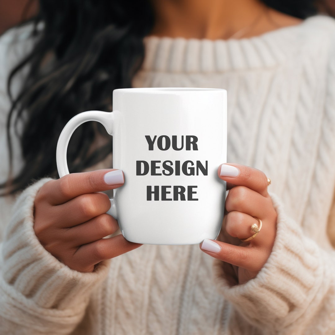 Mug Mockup Model 11 OZ White Mug Mockup Mock up Photograph - Etsy
