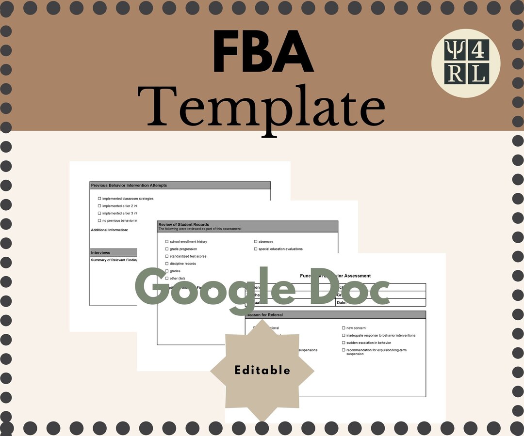 FBA Template (google Doc) - Etsy