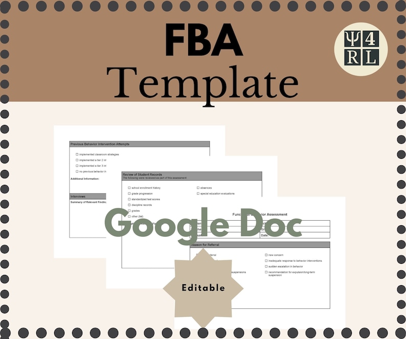 FBA Template (google Doc) - Etsy